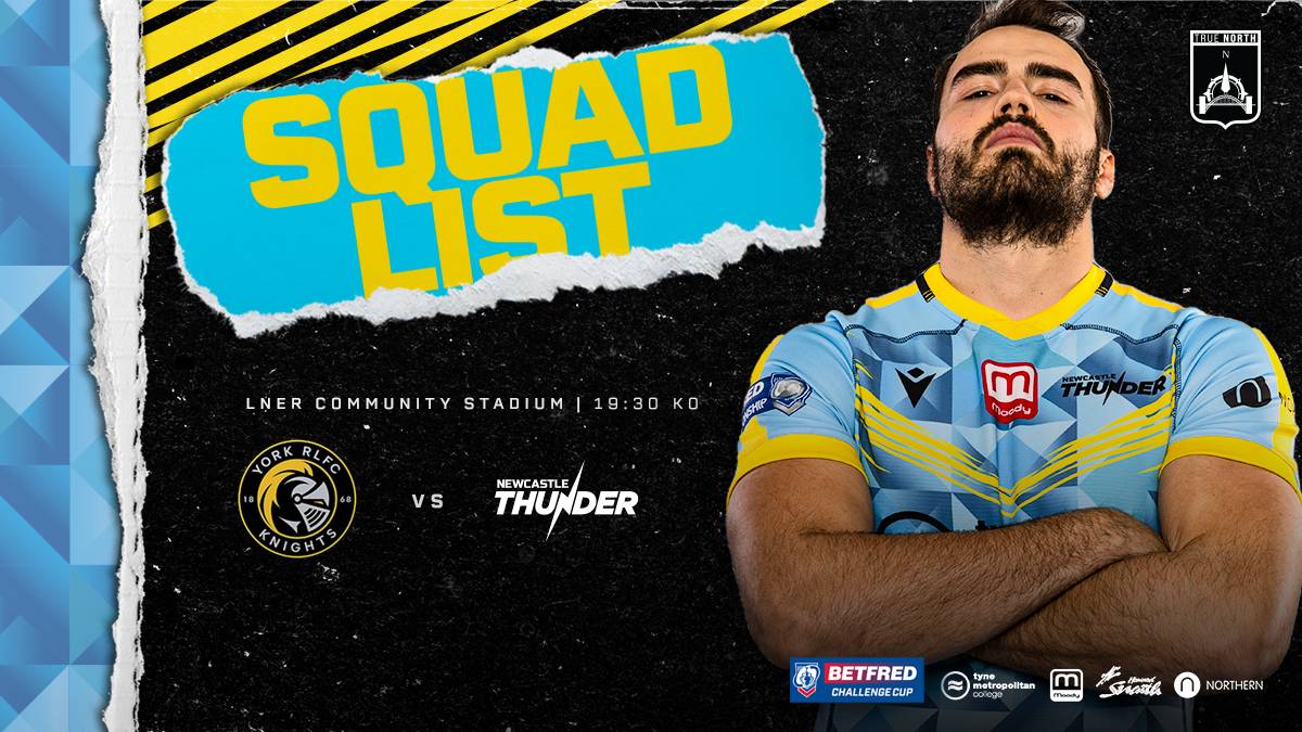 Thunder Squad confirmed for trip to York RLFC this Friday.