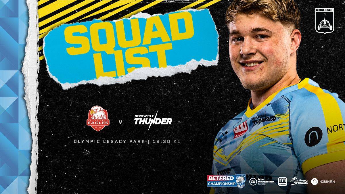 Thunder squad confirmed for Sheffield trip
